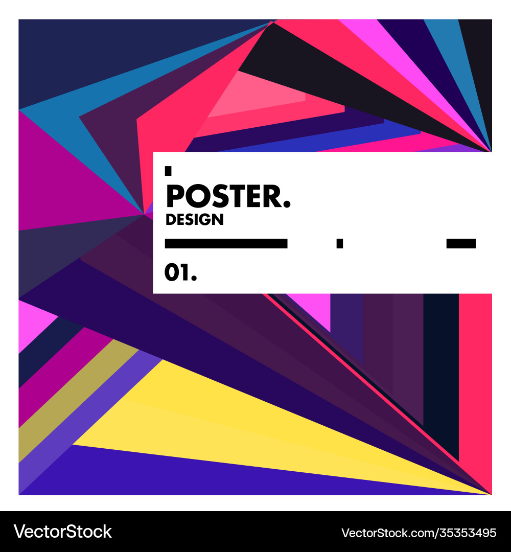 Geometric colorful pattern for poster and banner Vector Image
