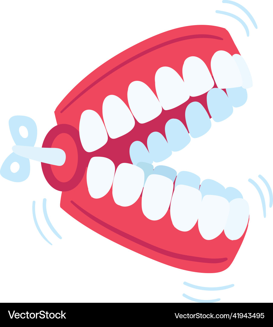 Isolated fake teeth toy icon Royalty Free Vector Image