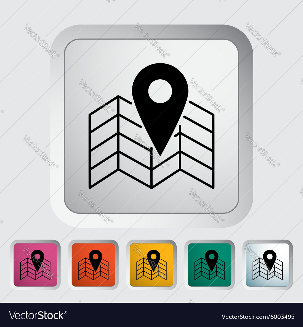 Map with point Royalty Free Vector Image - VectorStock