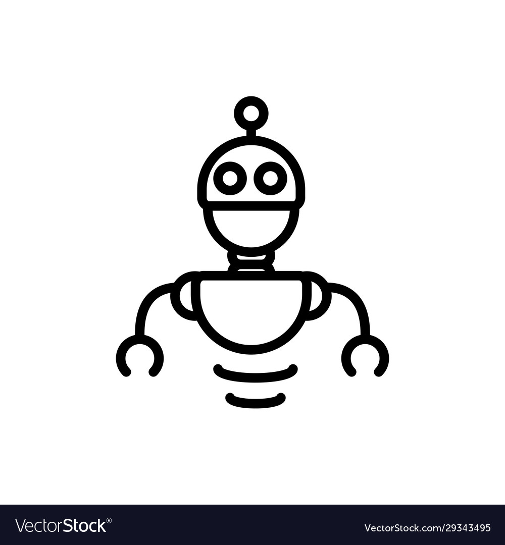 Robot mascot technology character artificial Vector Image