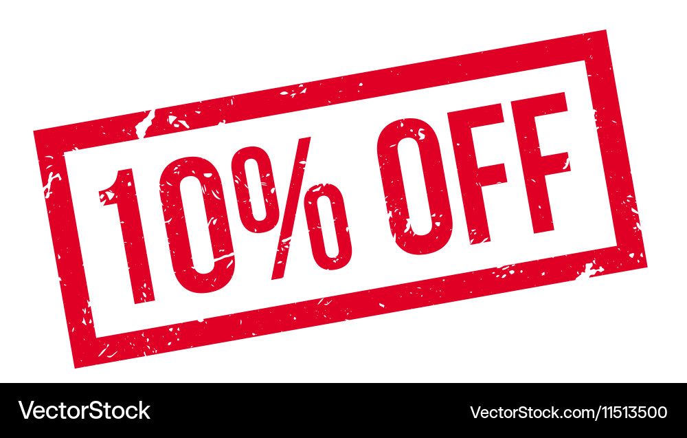 10 percent off rubber stamp Royalty Free Vector Image