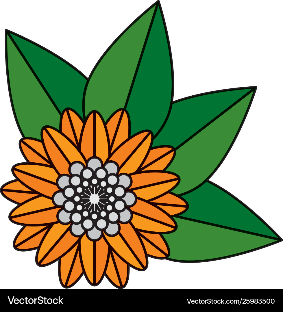 Flower hindu decorative isolated icon Royalty Free Vector