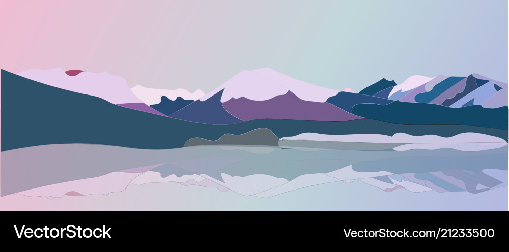 Landscape of mountains Royalty Free Vector Image