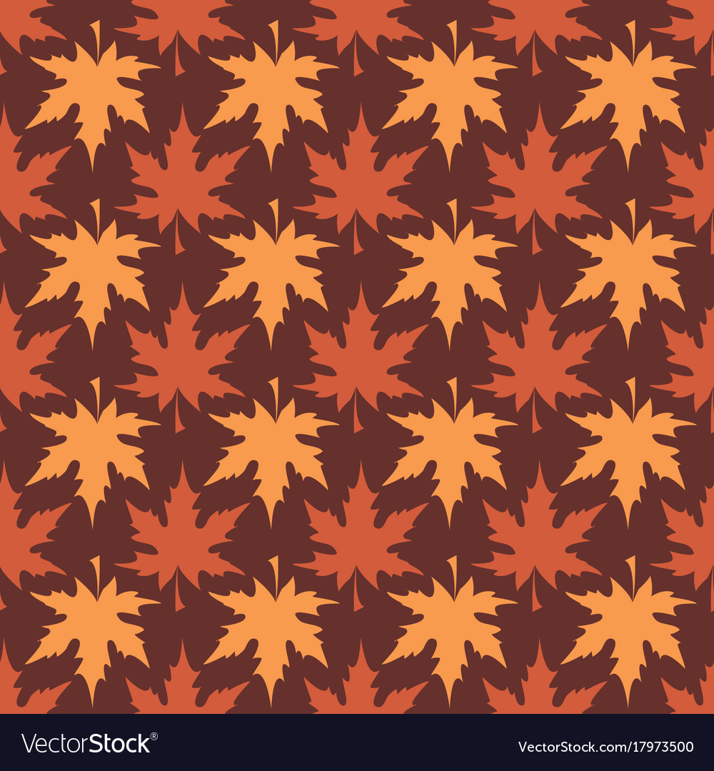 Maple leaves pattern Royalty Free Vector Image