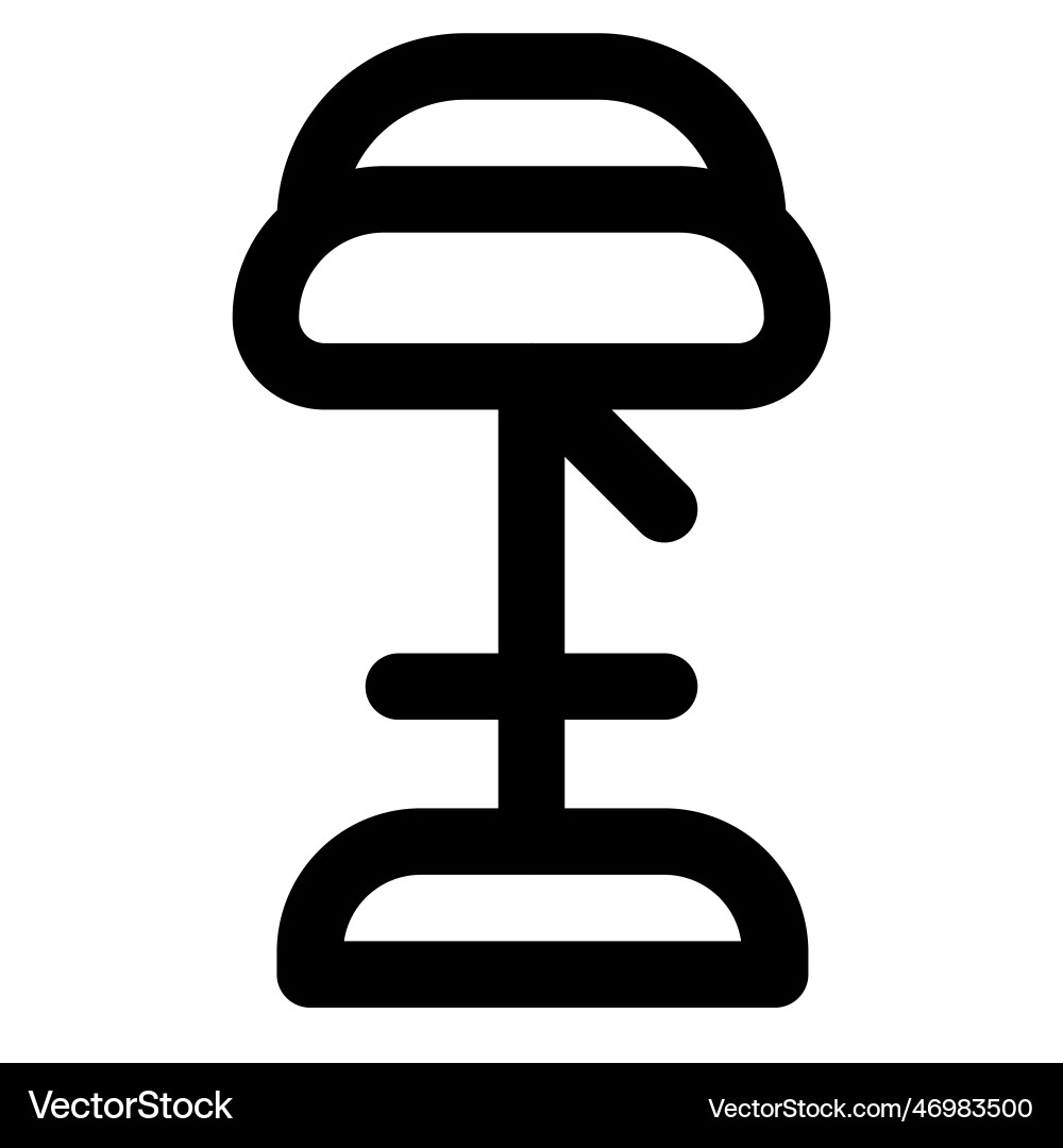 Patients revolving stool with adjustable seat Vector Image