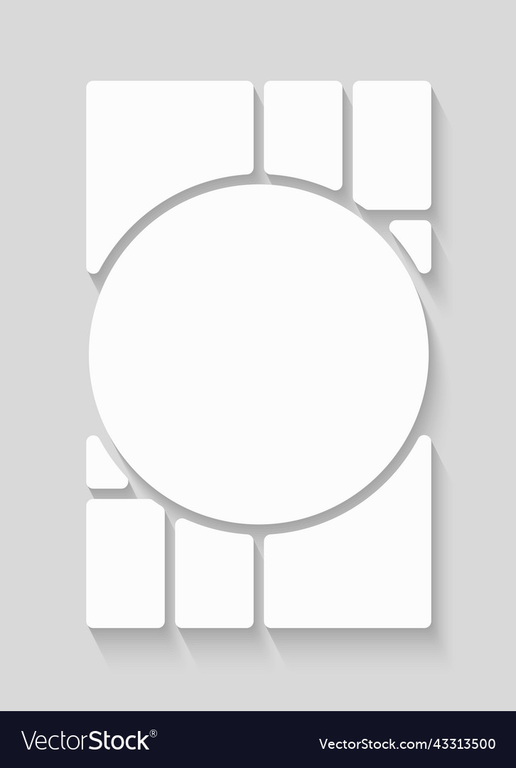 Template collage of nine frames images photo Vector Image