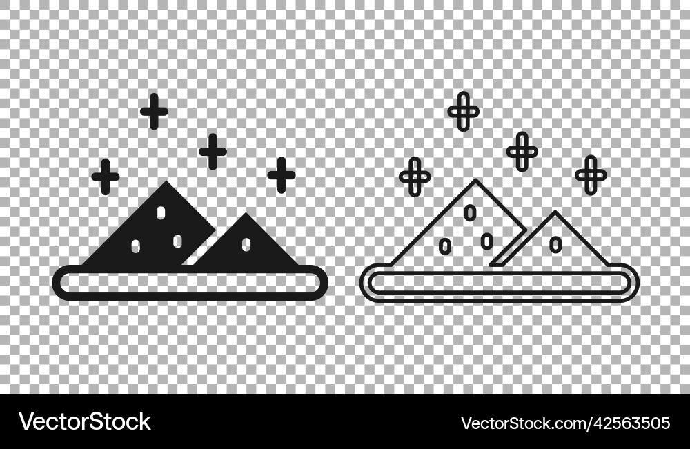 Black magic powder icon isolated on transparent Vector Image