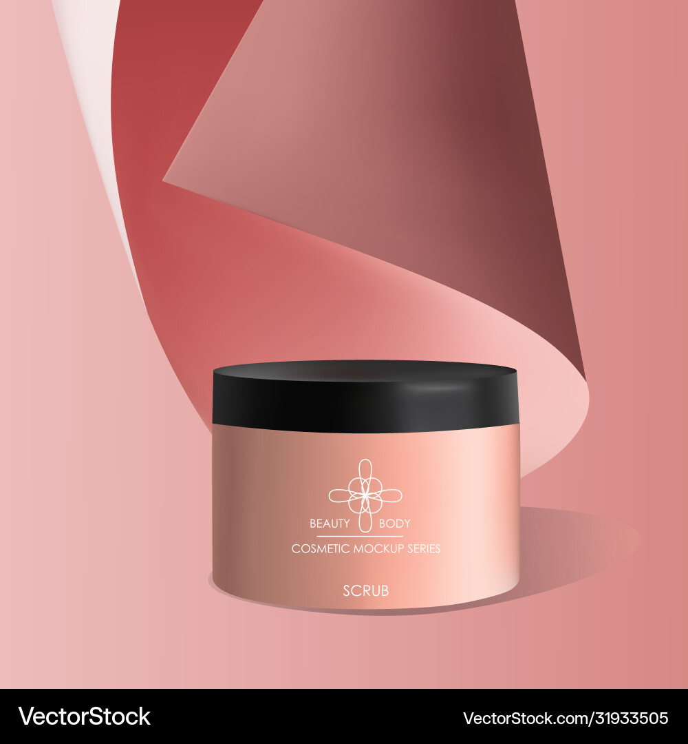 Body care scrub ad poster template Royalty Free Vector Image