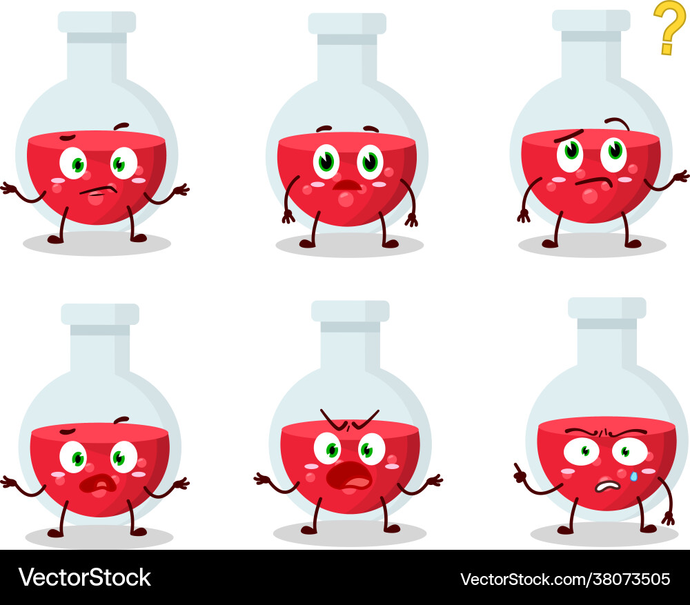 Cartoon character red potion with what Royalty Free Vector