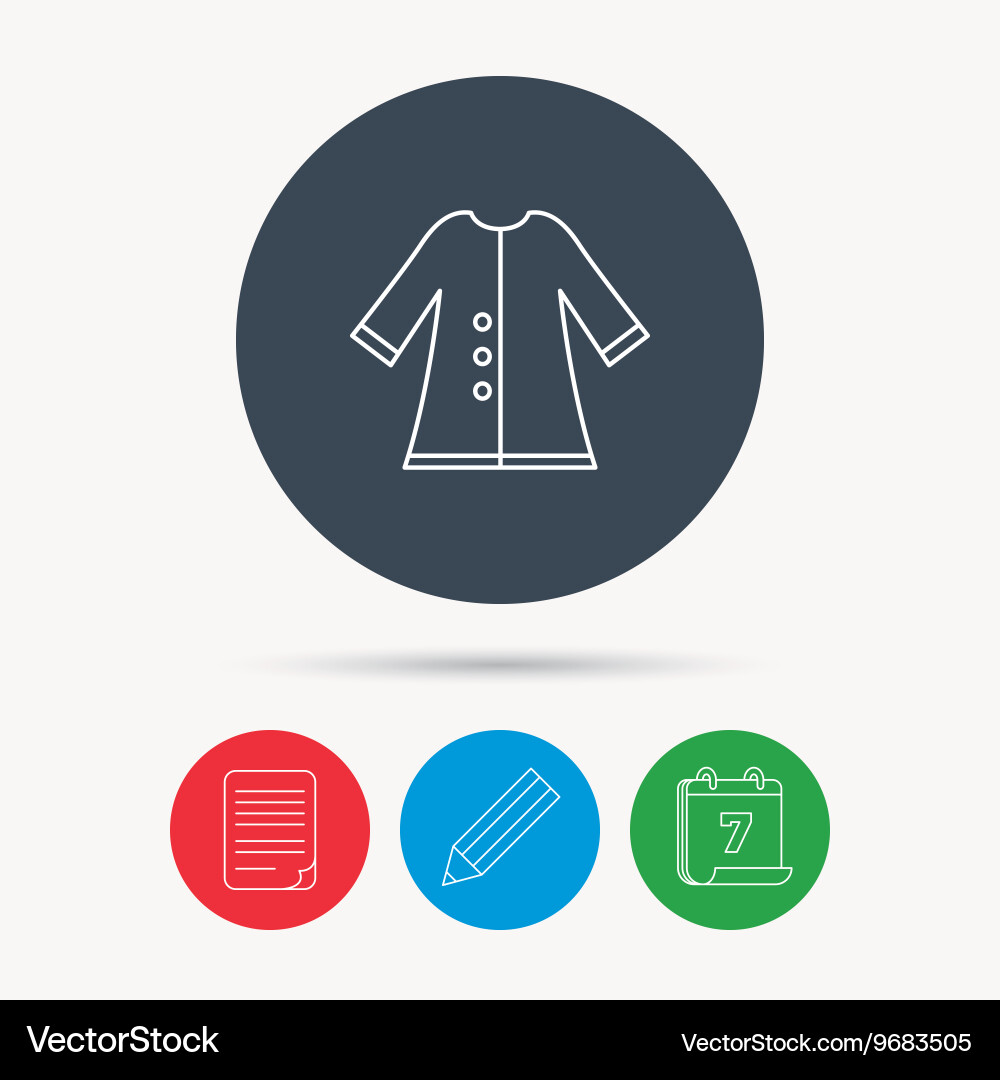 Cloak icon protection jacket outerwear sign Vector Image