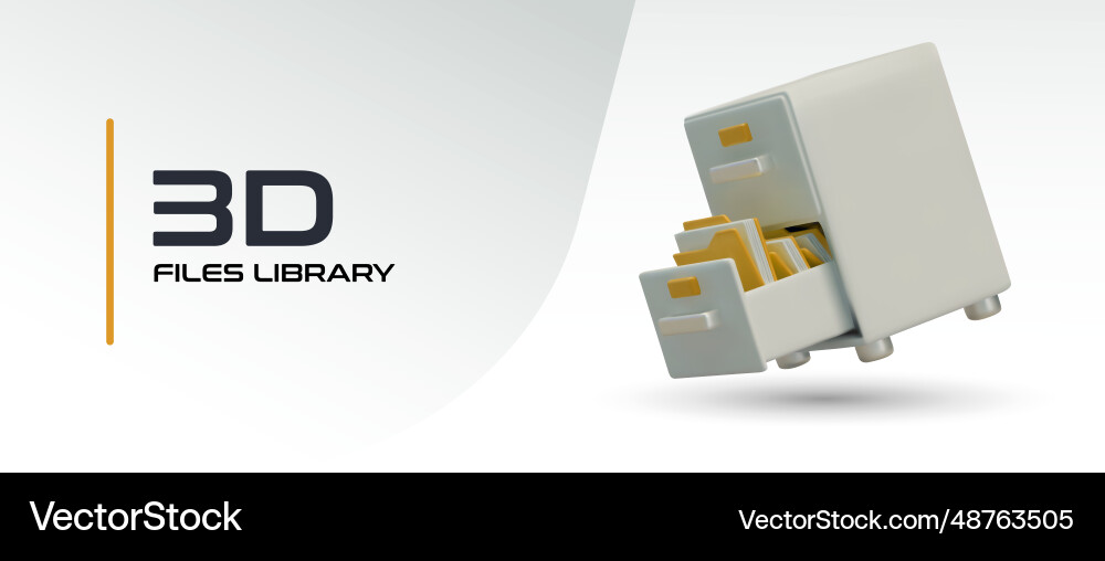 Concept of electronic archive file library Vector Image