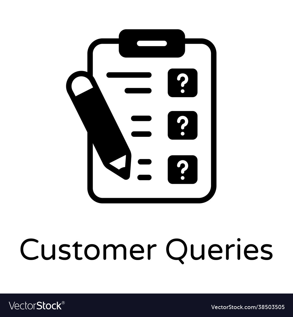 Customer queries Royalty Free Vector Image - VectorStock