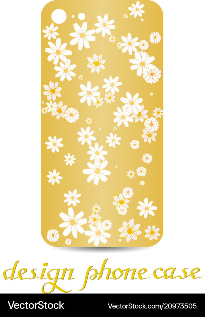 Design phone case are floral decorated Royalty Free Vector