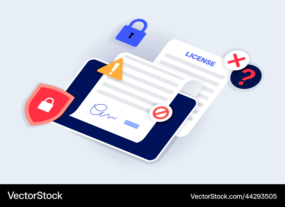 Digital signature signing Royalty Free Vector Image