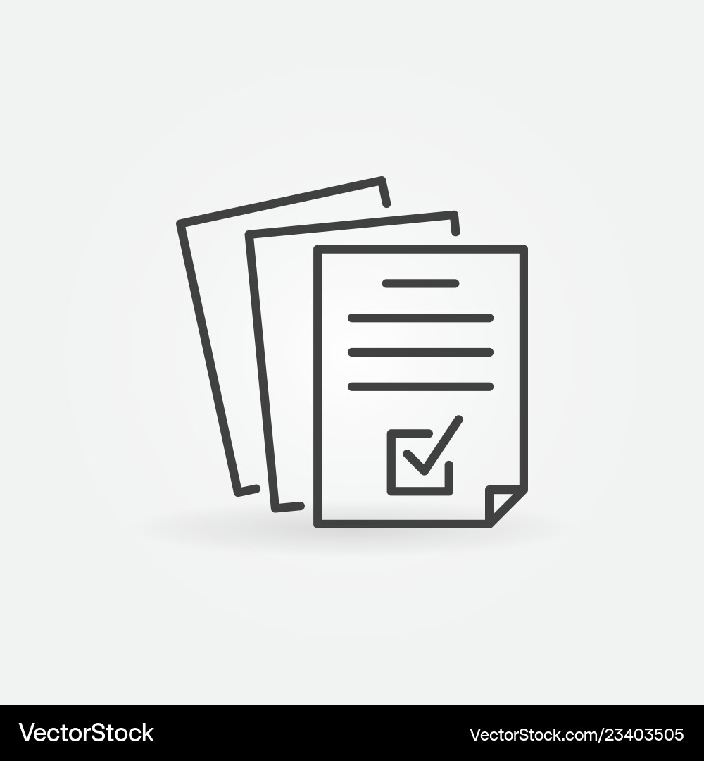 Documents or business report outline icon Vector Image