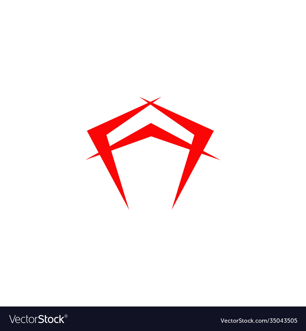 Dojo building icon logo design template Royalty Free Vector