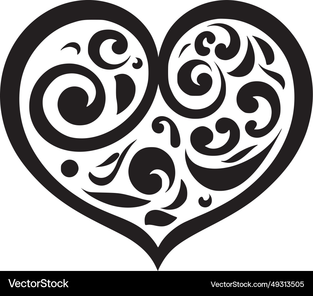 Heart - minimalist and simple silhouette Vector Image