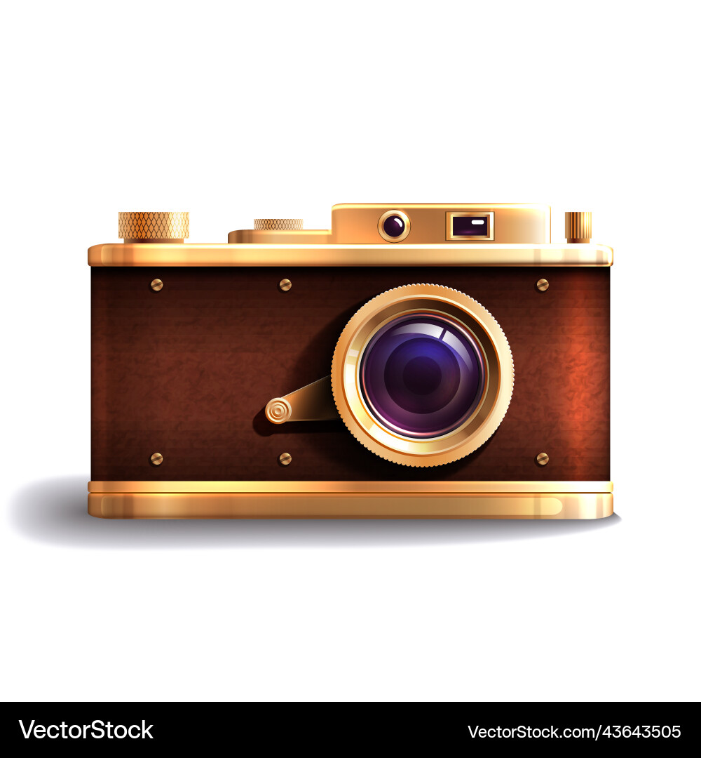 Retro style camera Royalty Free Vector Image - VectorStock