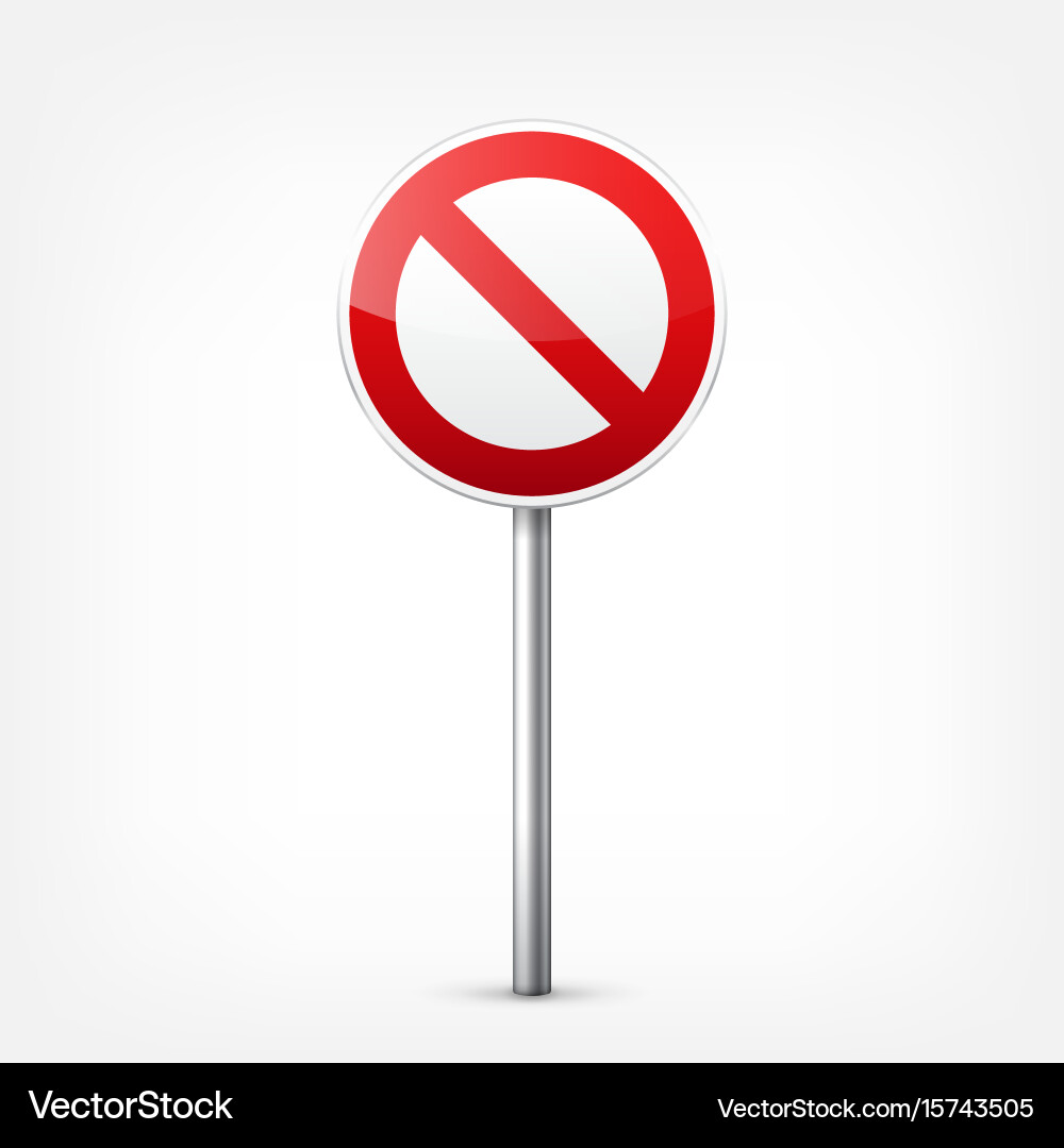 Road red signs collection isolated on white Vector Image