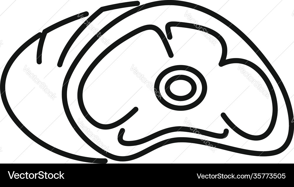 Steak meat icon outline style Royalty Free Vector Image