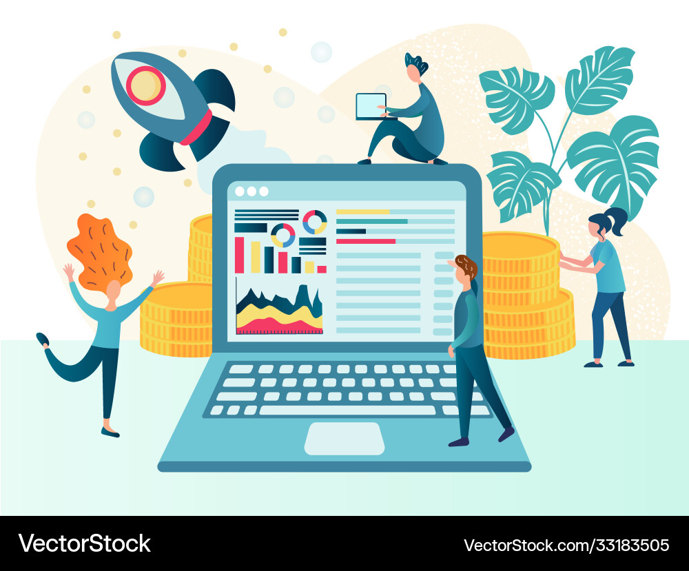 Successful startup Royalty Free Vector Image - VectorStock