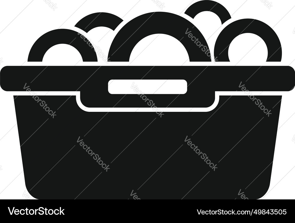 Take away food plastic box icon simple Royalty Free Vector