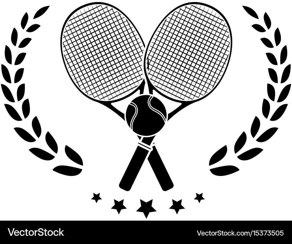 Tennis rackets equipment Royalty Free Vector Image