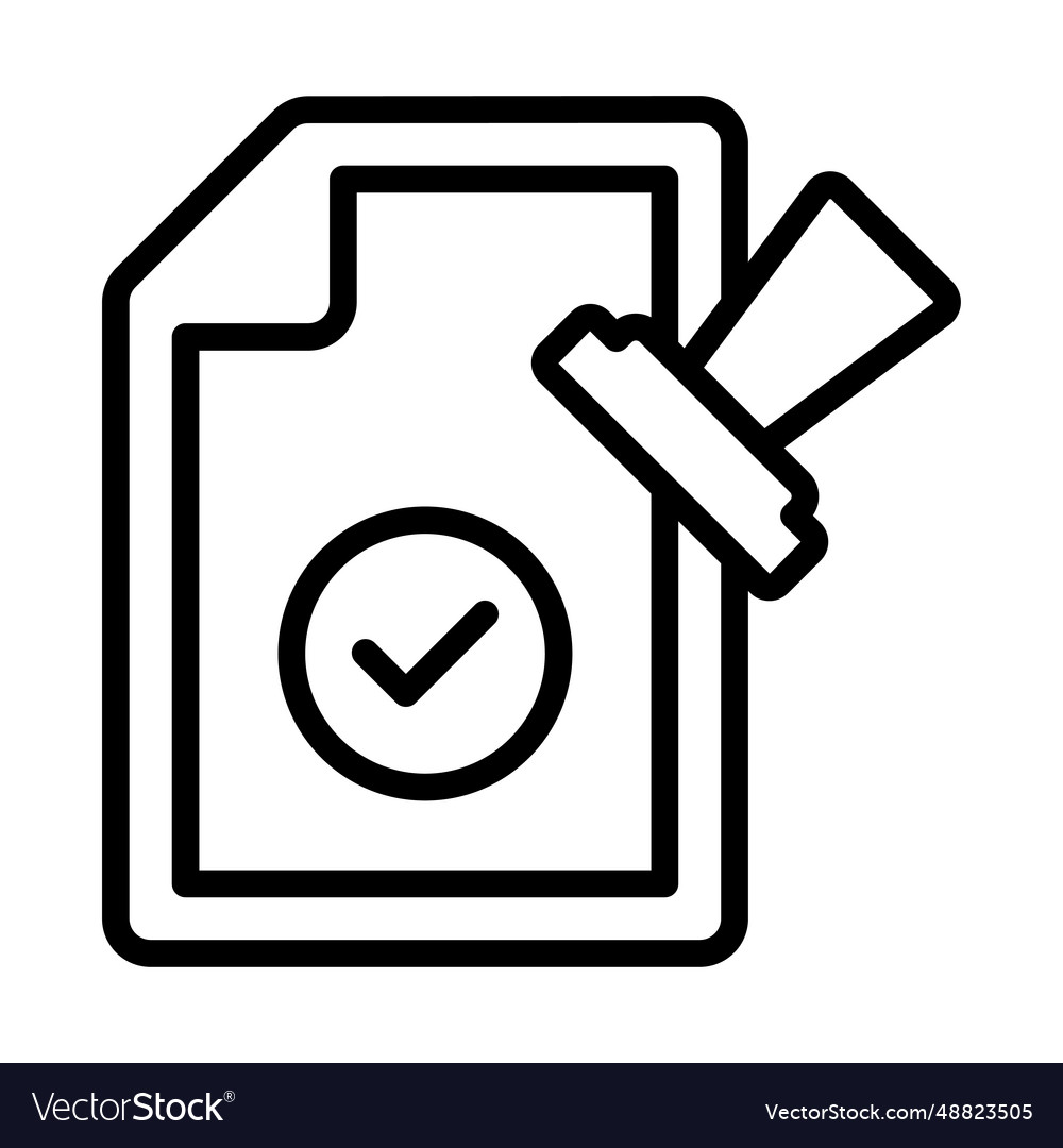 Valid document icon Royalty Free Vector Image - VectorStock