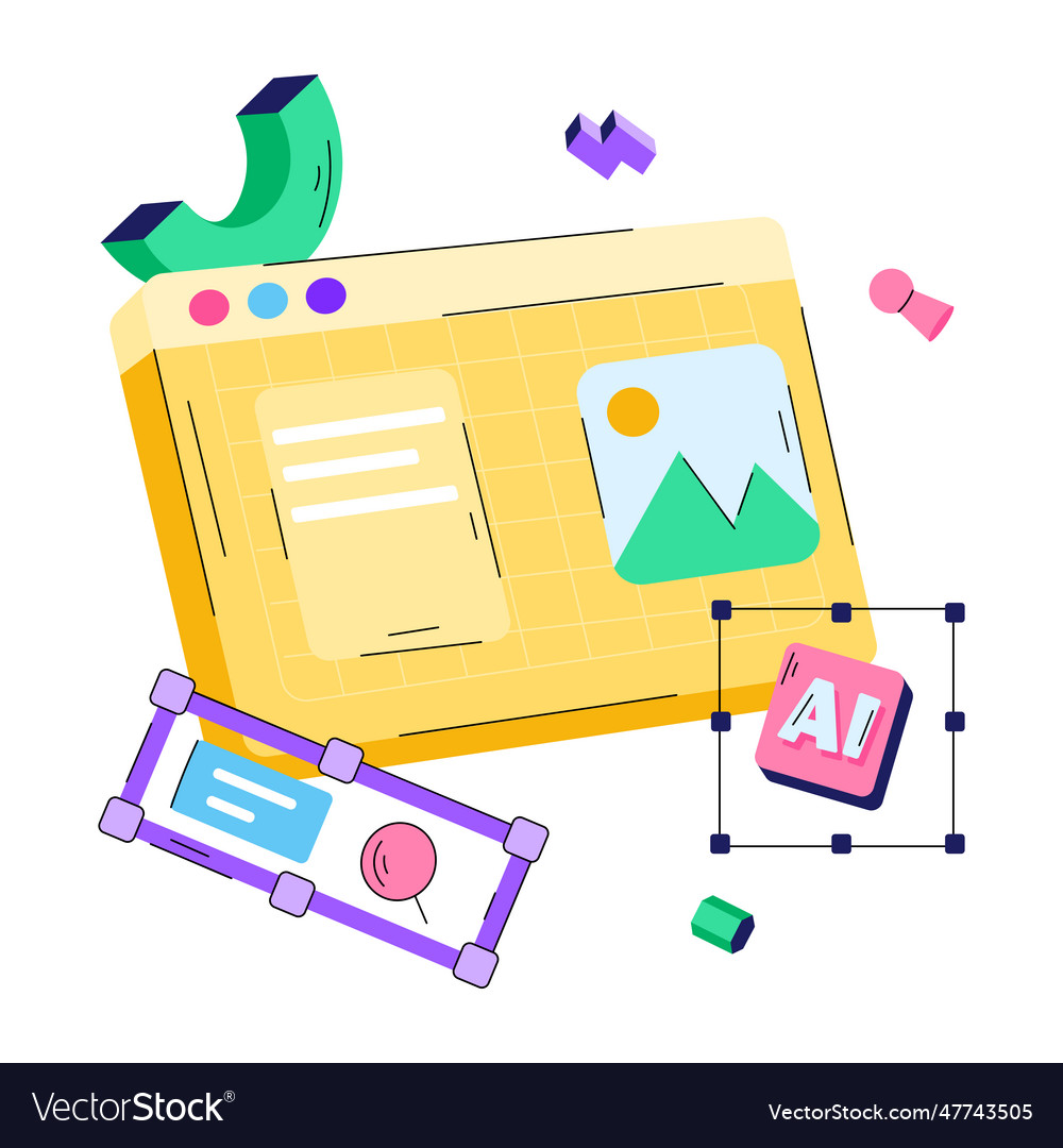 Visual designing Royalty Free Vector Image - VectorStock