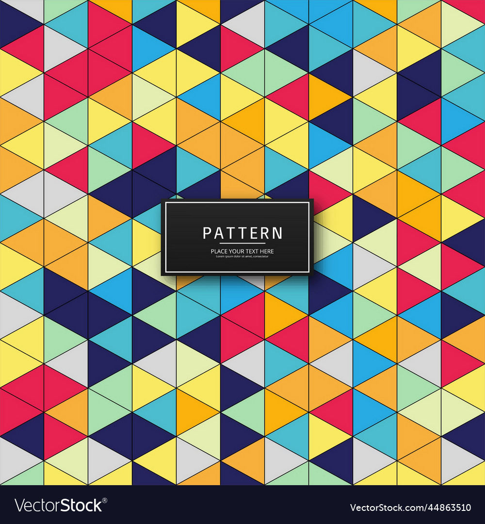 Abstract Colorful Triangle Pattern Background Vector Image