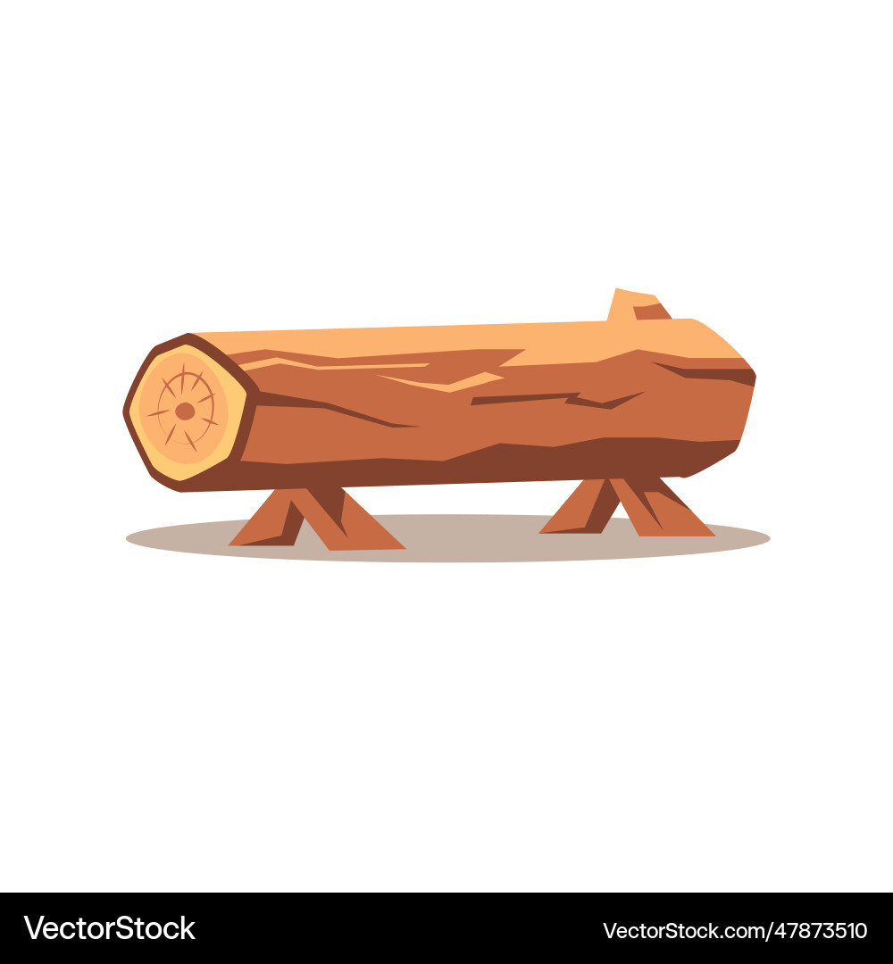 Cartoon tree trunk image wood log design Vector Image