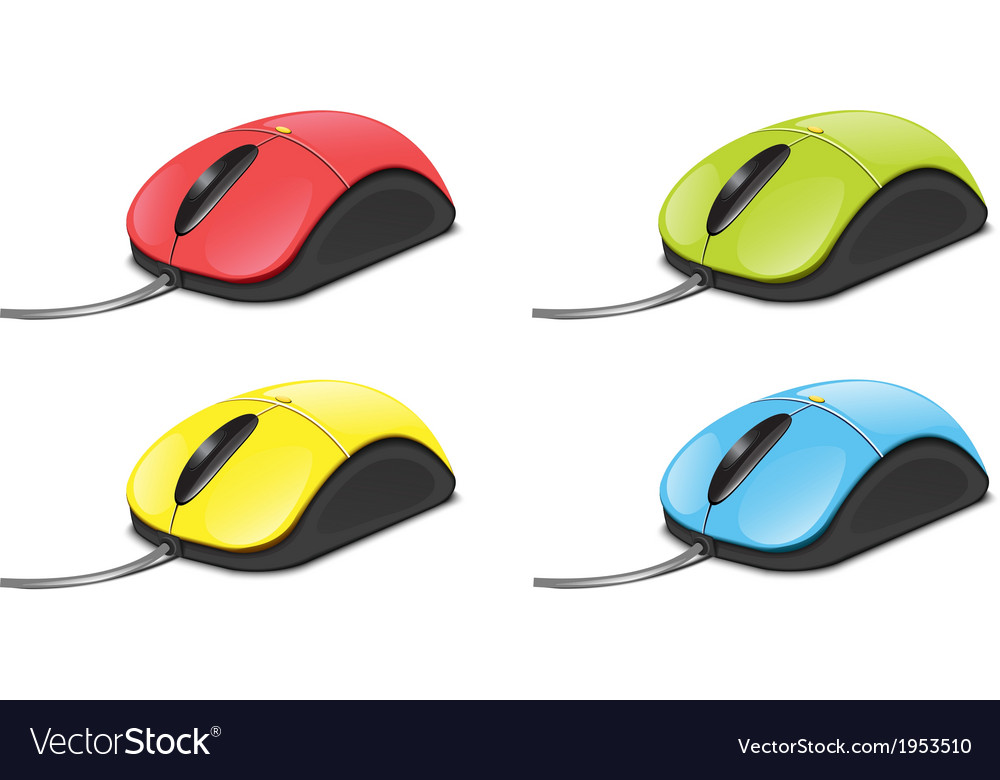 Computer mouse set Royalty Free Vector Image - VectorStock