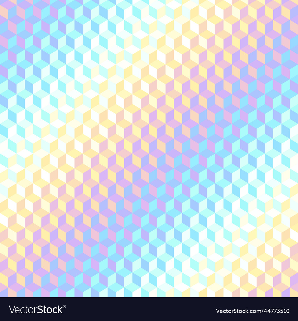 Geometric seamless pattern of a cubes in low poly Vector Image