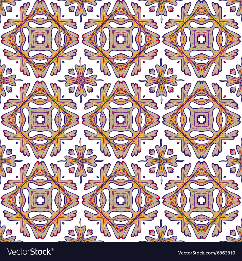 Gorgeous seamless patchwork pattern from colorful Vector Image