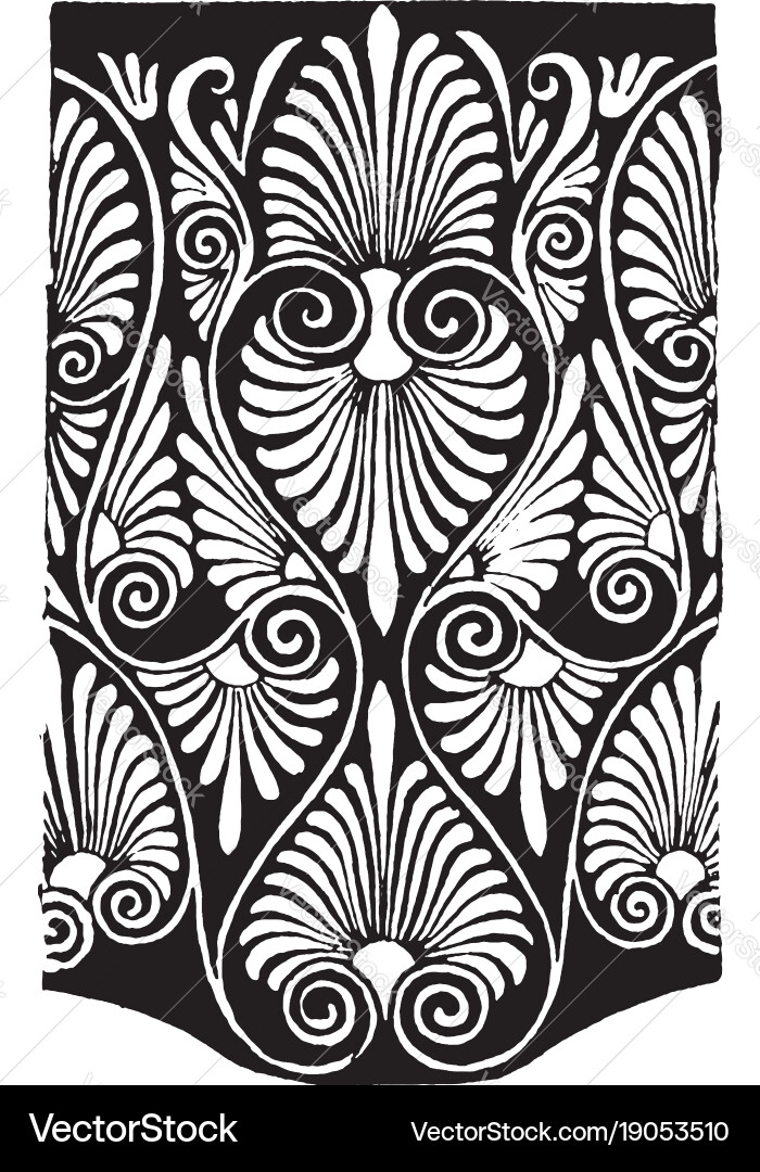 Greek band design is a anthemion pattern from Vector Image