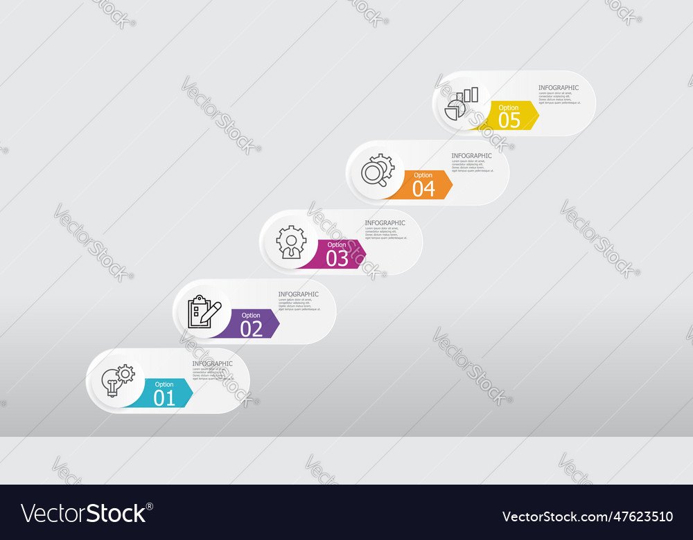 Growth ellipse steps timeline infographic element Vector Image Growth ellipse steps timeline infographic element Vector Image