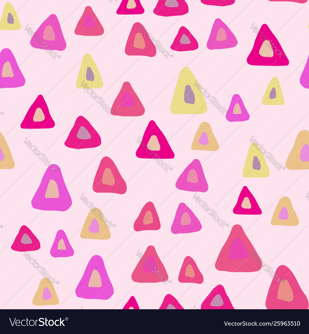 Hand drawn random triangle seamless pattern Vector Image
