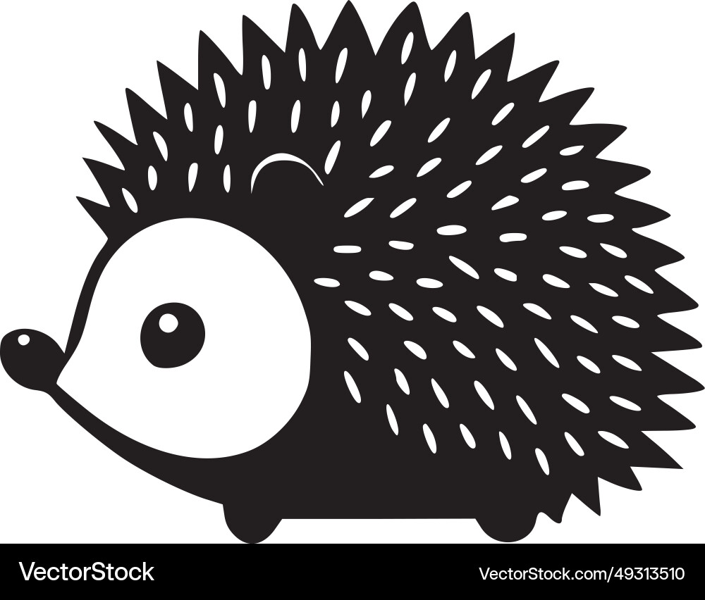 Hedgehog - minimalist and simple silhouette Vector Image