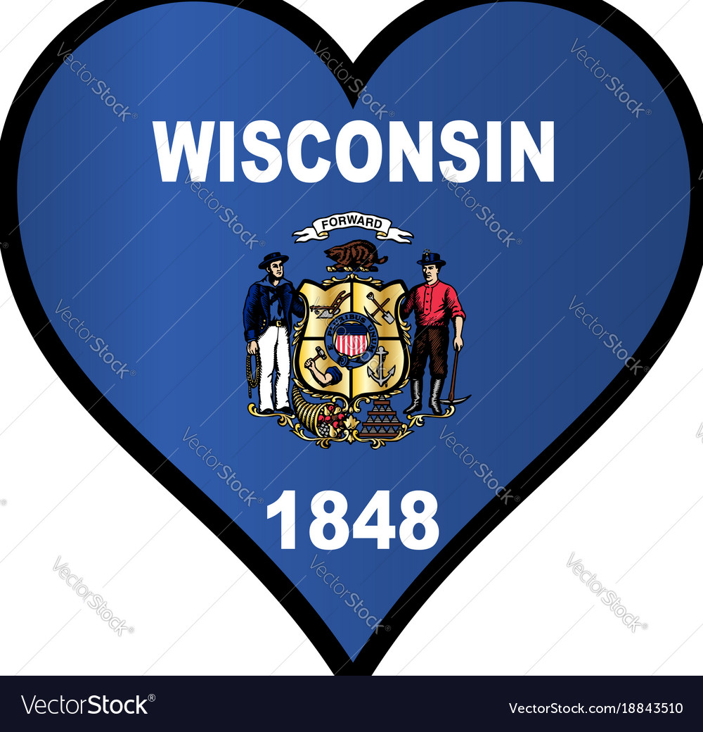 Love wisconsin Royalty Free Vector Image - VectorStock
