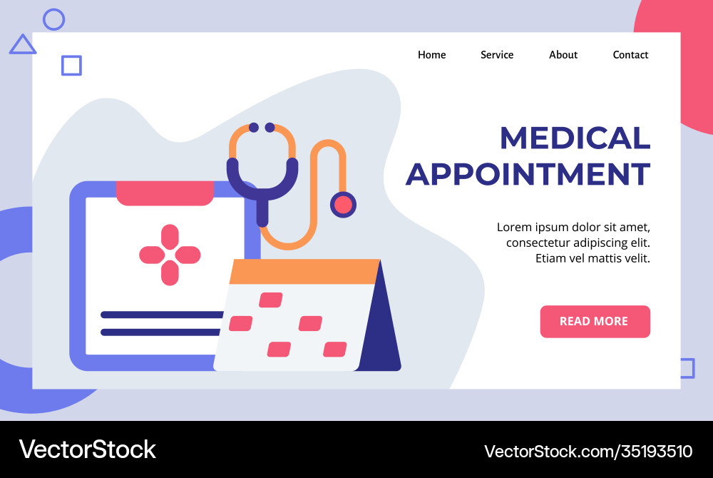 Medical appointment register schedule calender Vector Image