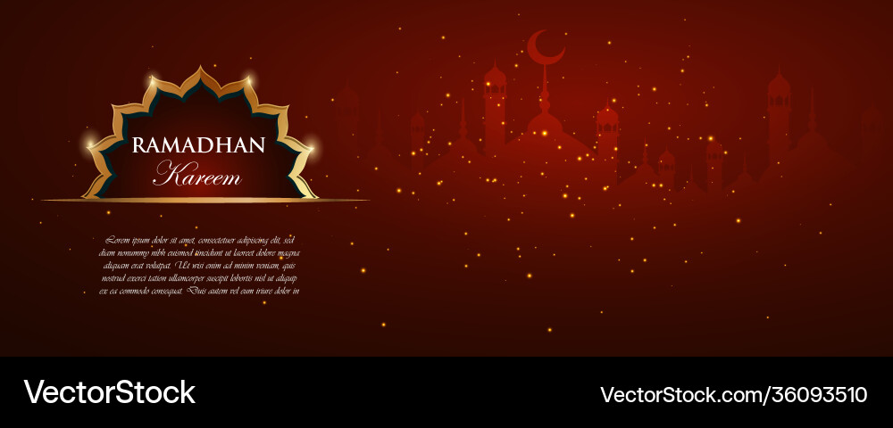 Ramadan Kareem Islamic Background Design Vector Image