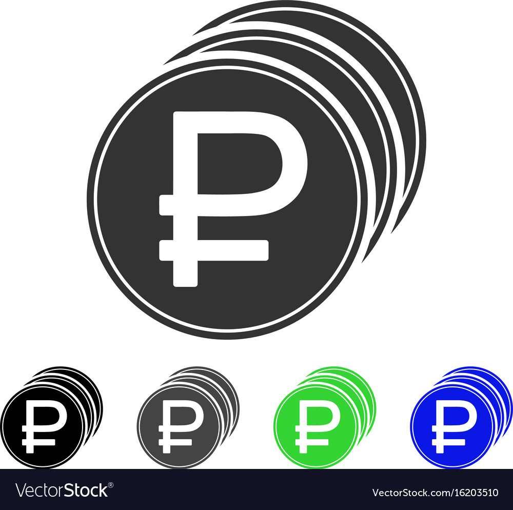 Rouble coins flat icon Royalty Free Vector Image Rouble coins flat icon Royalty Free Vector Image