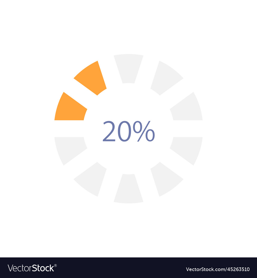 Segmented circle progress bar infographic chart Vector Image Segmented circle progress bar infographic chart Vector Image