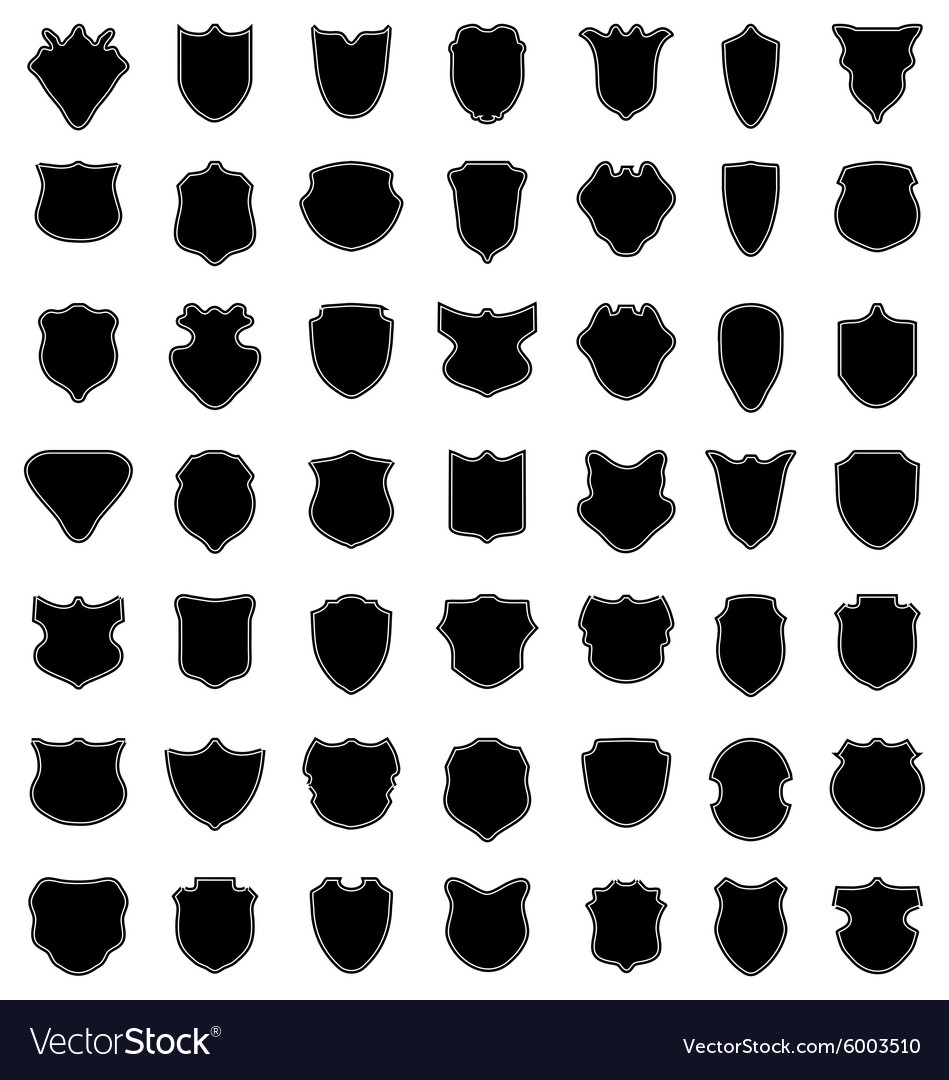 Shields Royalty Free Vector Image - VectorStock