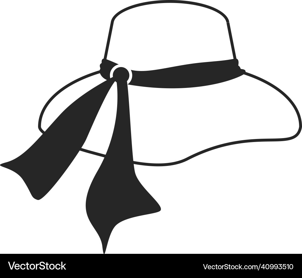 Sun field hat icon summer vacation symbol Vector Image