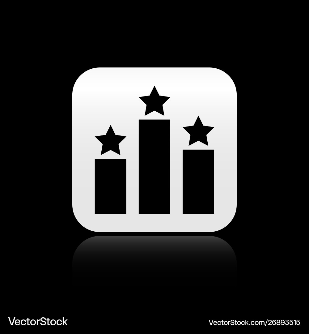 Black ranking star icon isolated on Royalty Free Vector