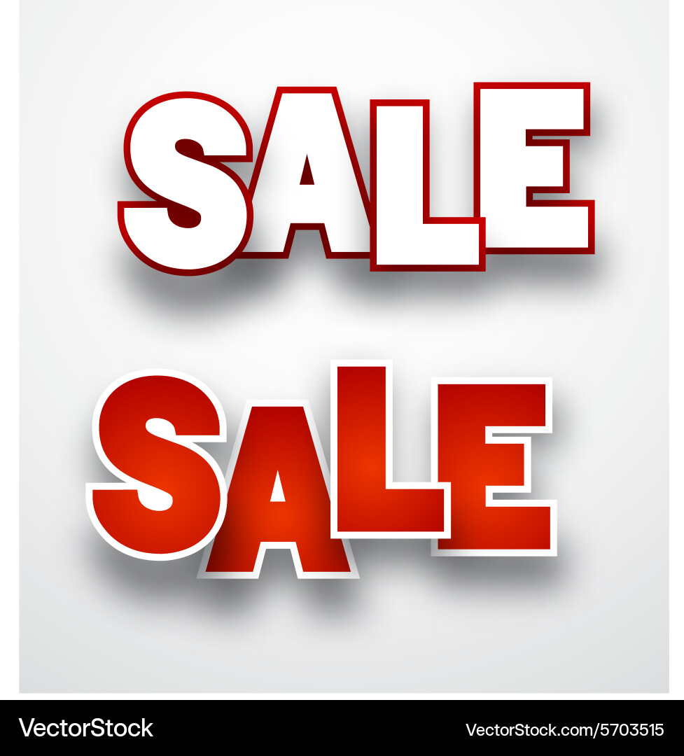 Paper sale sign Royalty Free Vector Image - VectorStock
