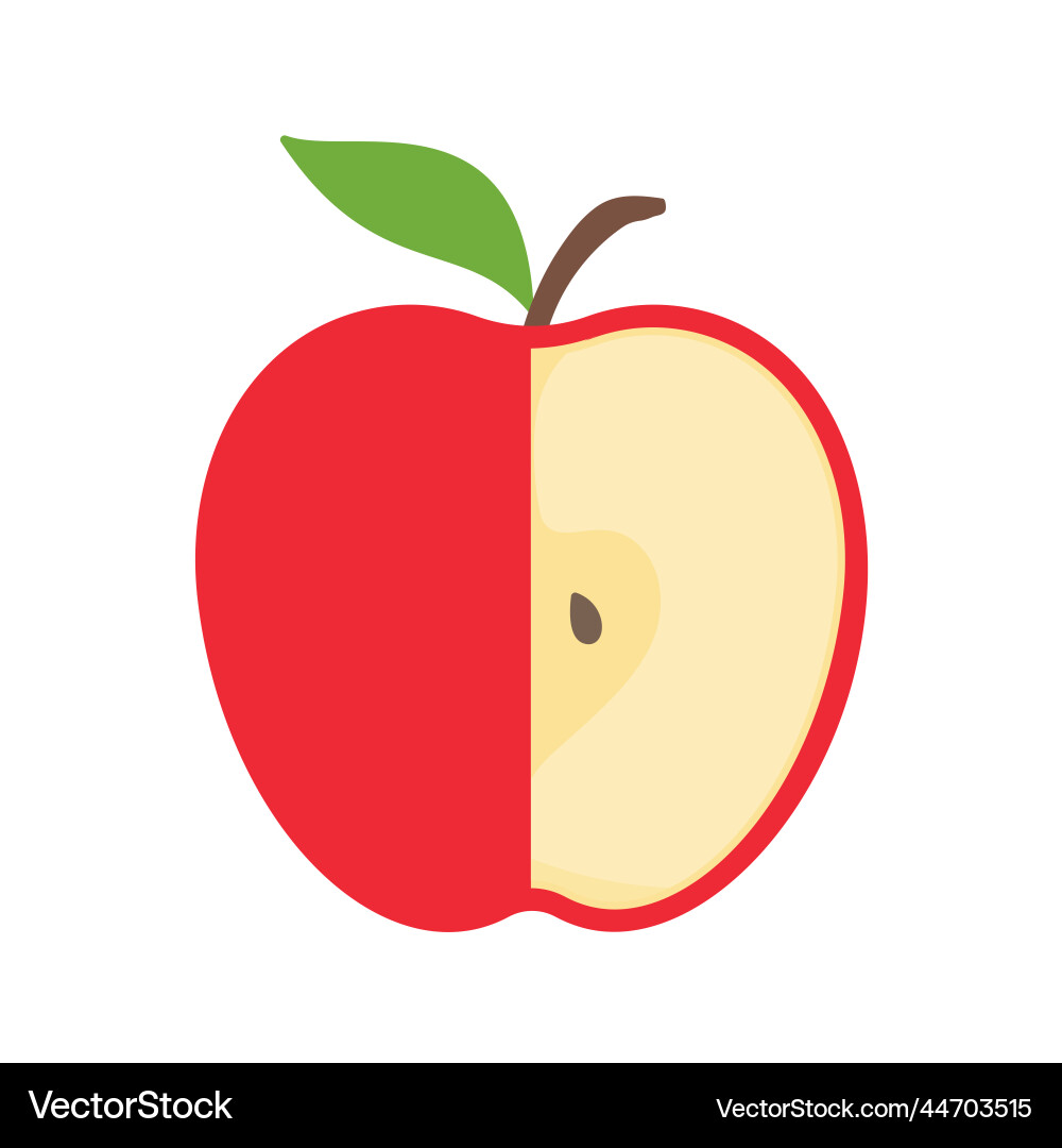 Red apple healthy sweet fruit Royalty Free Vector Image