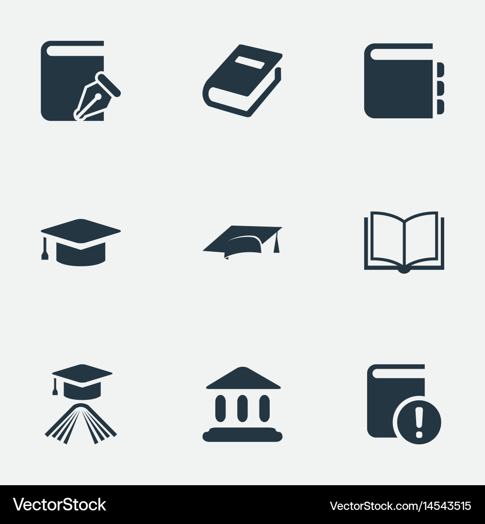 Set of simple knowledge icons Royalty Free Vector Image