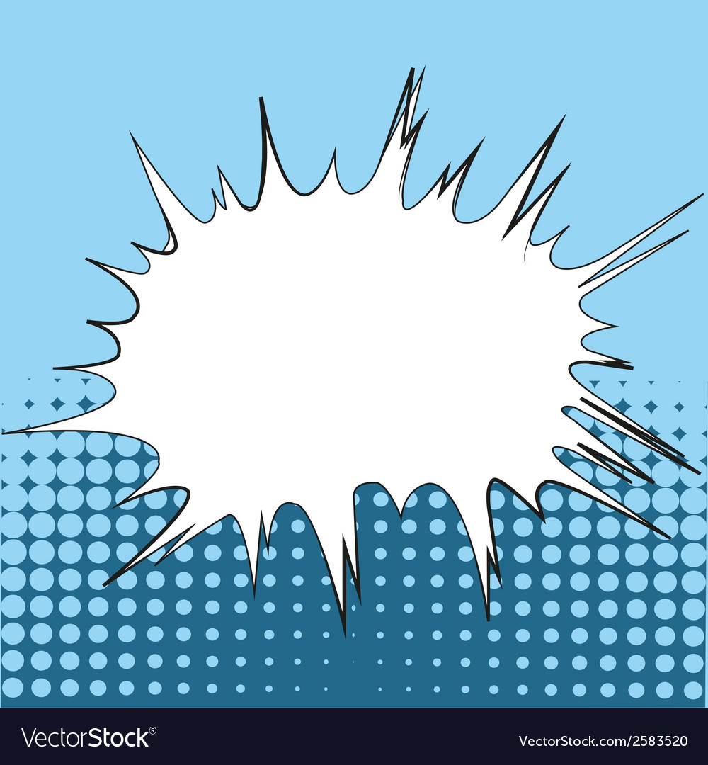 A white comic bubble in colored background Vector Image A white comic bubble in colored background Vector Image